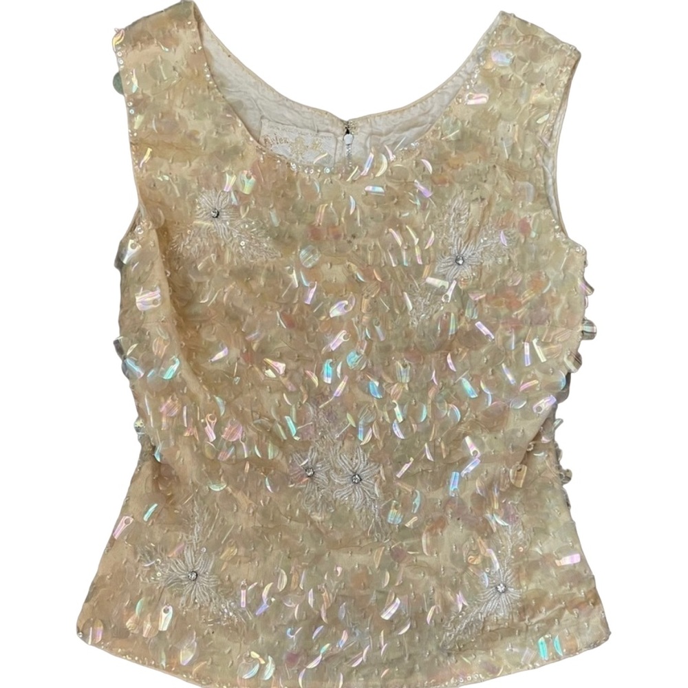 Vintage Helen Wong 1960s 100% Wool Y2k Giant Sequins … - Gem